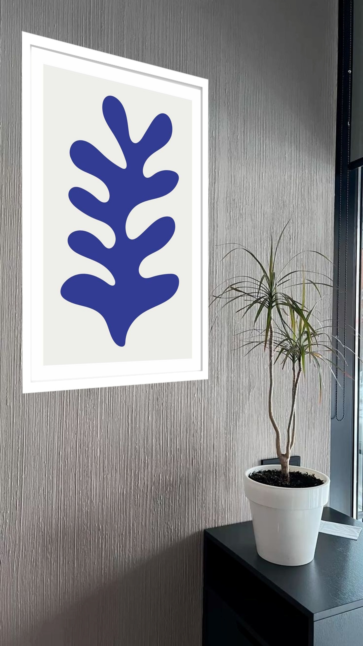 Quadro Decorativo Matisse Azul Coral - 70x50 cm - Quadros Online