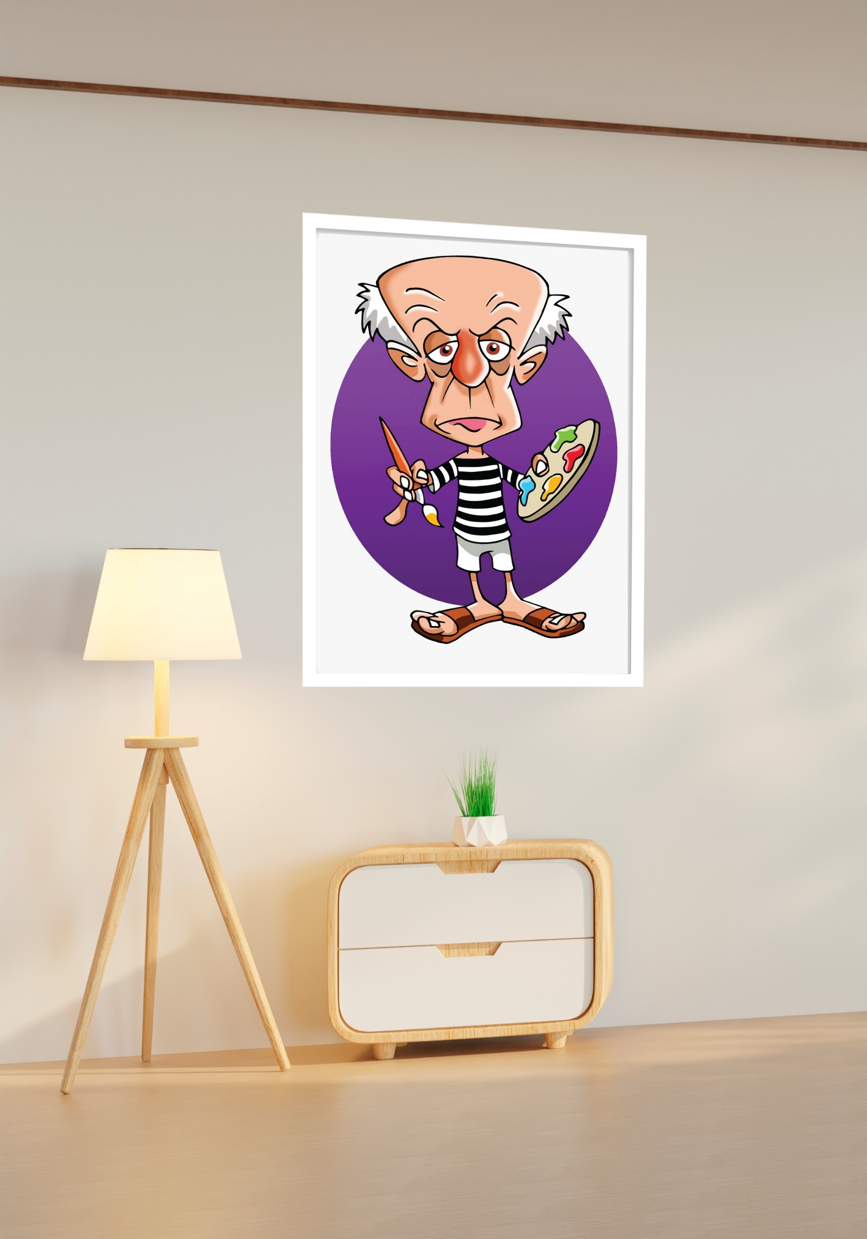 Quadro Decorativo Picasso Cartoon - 70x50 cm - Quadros Online