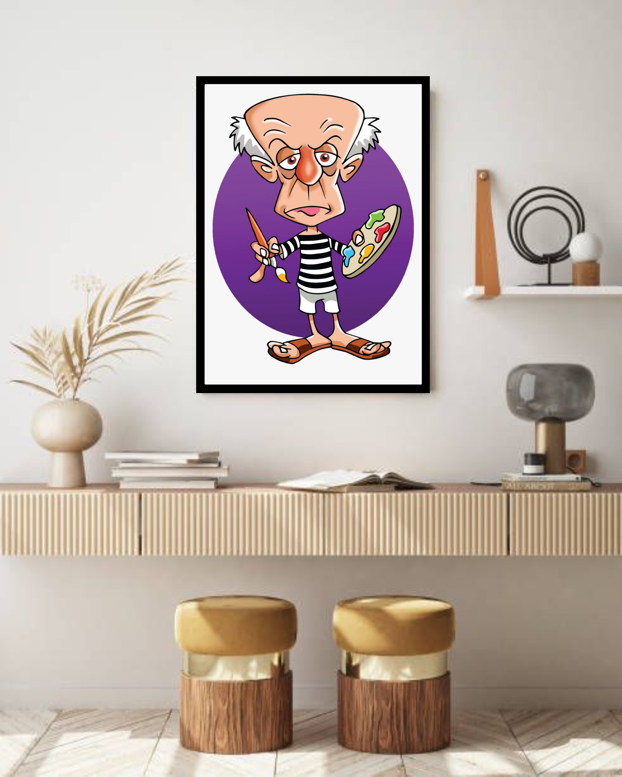 Quadro Decorativo Picasso Cartoon - 70x50 cm - Quadros Online