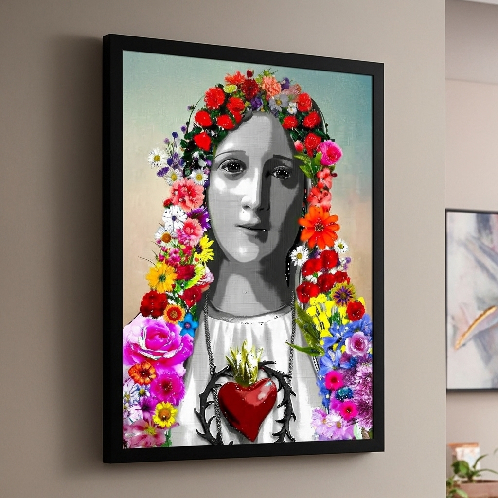 Quadro Decorativo Maria Flores - 70x50 cm - Quadros Online